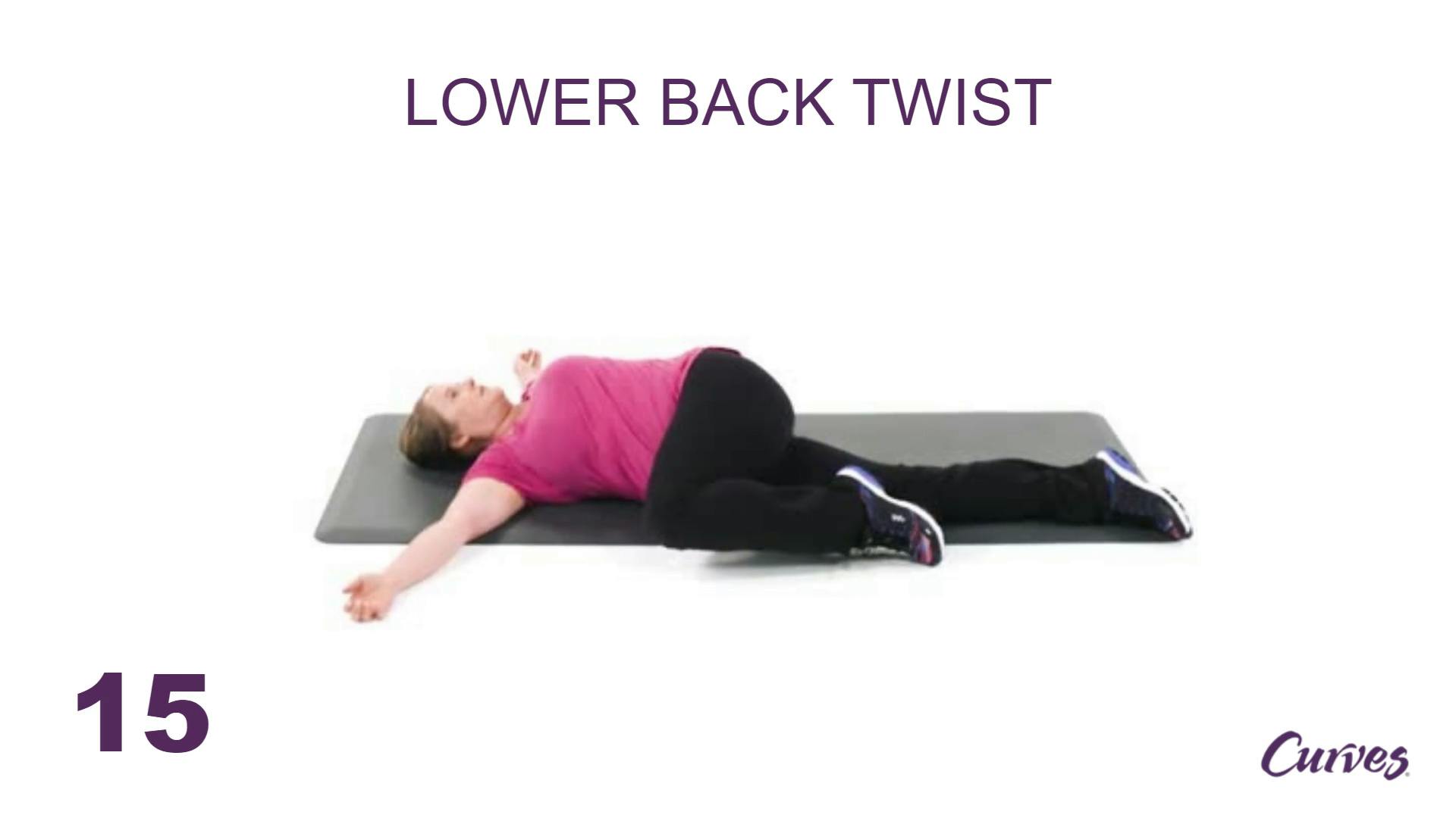 STRETCHING: LOWER BACK TWIST (LEFT) | STRETCHING + COACHING on MyCurves ...
