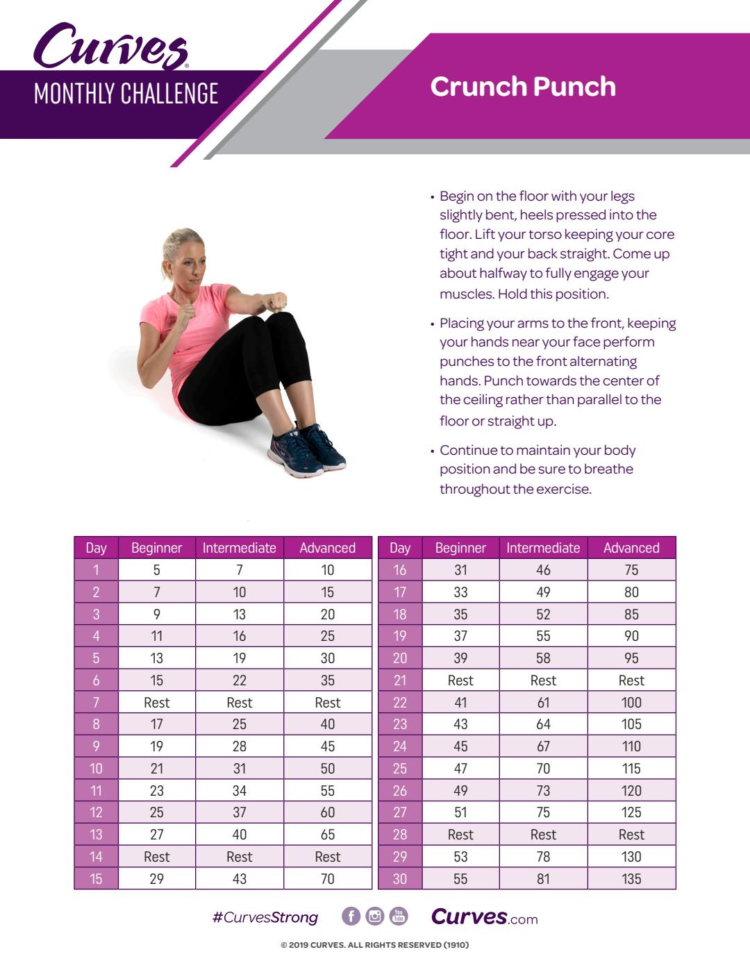 CHALLENGE: CRUNCH PUNCH REPS | MyCurves On Demand